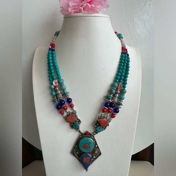 Himlayan | Jewelry | Stunning Three Strand Boho Style Tribal Theme ...